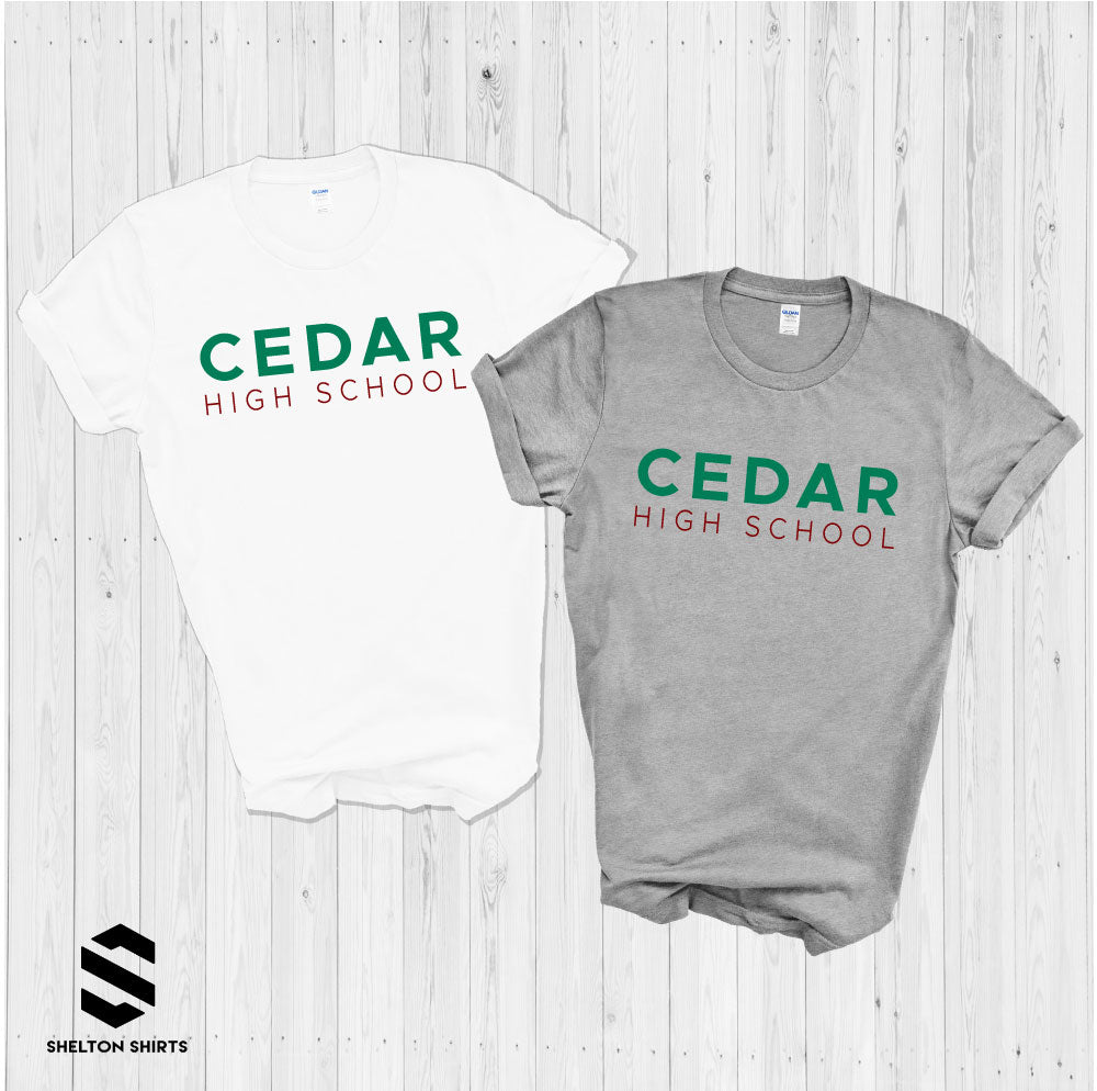 Cedar High School Classic Spirit Wear – SheltonShirts