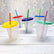 Set of 5 Confetti Color Changing Kids Cups with Colored Lids and Straw ...